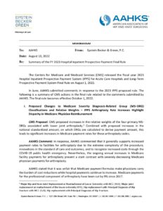 CMS IPPS Final Rule Summary | AAHKS