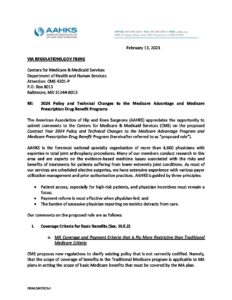 Comment Letter to CMS Regarding the 2024 Policy and Technical Changes ...