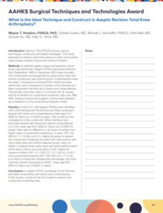 Surgical Techniques Abstract | AAHKS